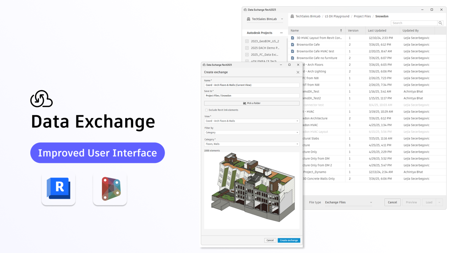 New Data Exchange Connectors for Revit and Dynamo with improved UI | Autodesk Platform Services